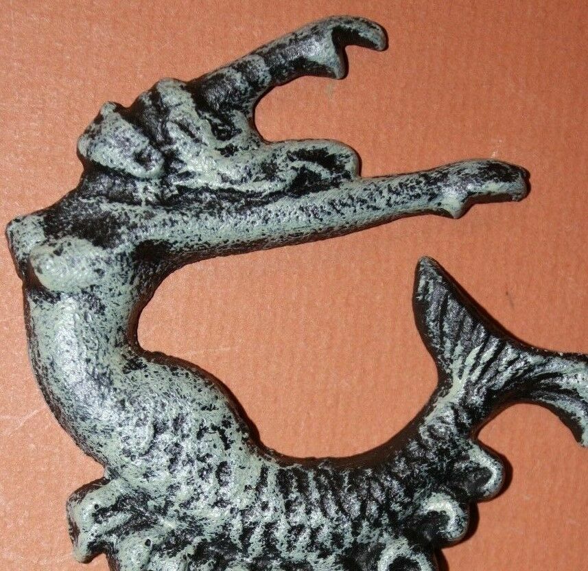 (2) MERMAID,double wall hooks,folklore,mythical sea lady,beach decor ...