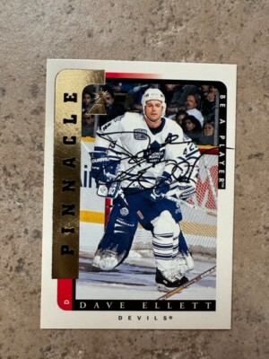 1996-97 Pinnacle Be A Player Auto Dave Ellett #177 Leafs | eBay