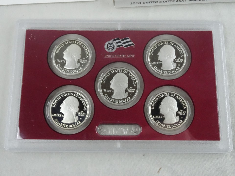 2010-S ATB Silver Quarter Proof Set 5 Coins w/ Box & COA OGP US Mint | eBay