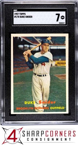 1957 TOPPS #170 DUKE SNIDER DODGERS HOF SGC 7 | eBay