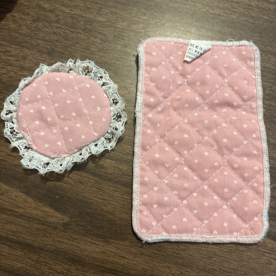 Vintage Mattel 1984 Heart Family Baby Blanket Pillow Reversible Blue ...