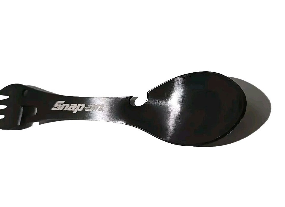 2 pack Snap On Tools PROMO Stainless Spoon Fork Opener Camping Spork ...