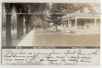 House, Third Avenue, Villisca, Iowa; Montgomery County photo postcard ...