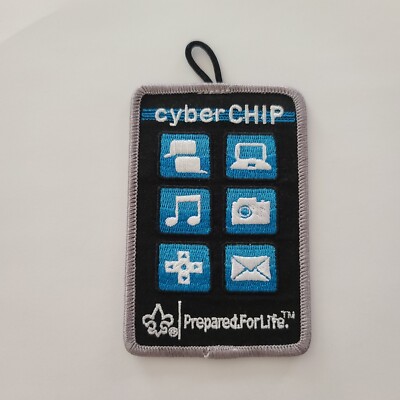 BSA Boy Scouts Patch Cyber Chip Internet Computer Safety Prepared For ...