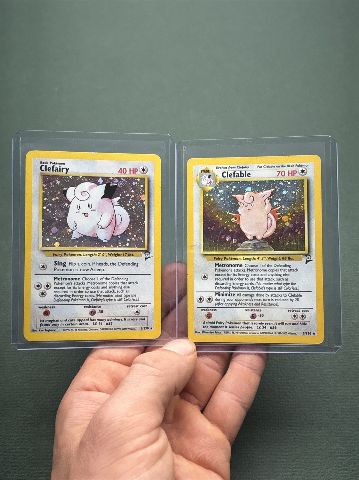 Base Set 2 Clefairy Holo #6/130 Rare WOTC Pokémon Card TCG + Clefable ...