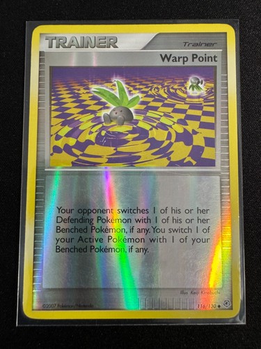 Pokemon TCG Warp Point 116/130 Reverse-Holo Diamond & Pearl Base Set ...