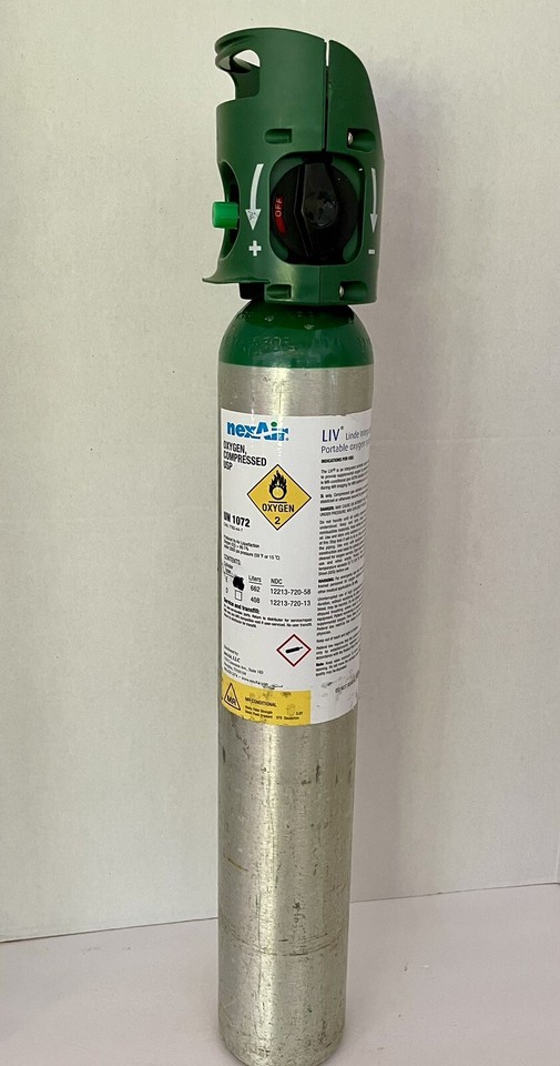 Medical Oxygen Cylinder Size E W/Linde Integrated Valve UN 1072 Empty ...