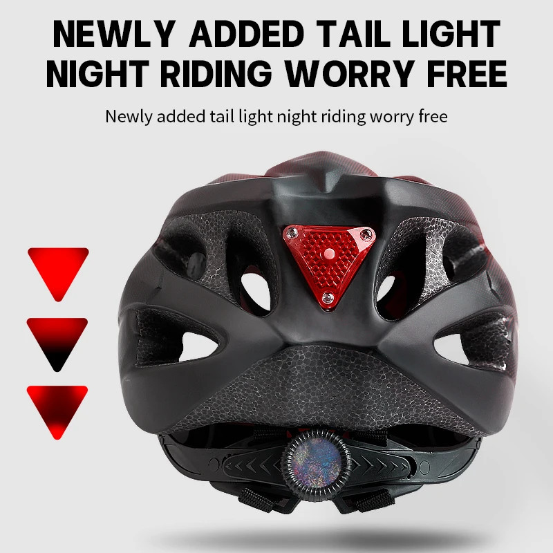 LED Rear Light Dual Mode Goggle Cycling Helmet Adult Bike Helmet ...