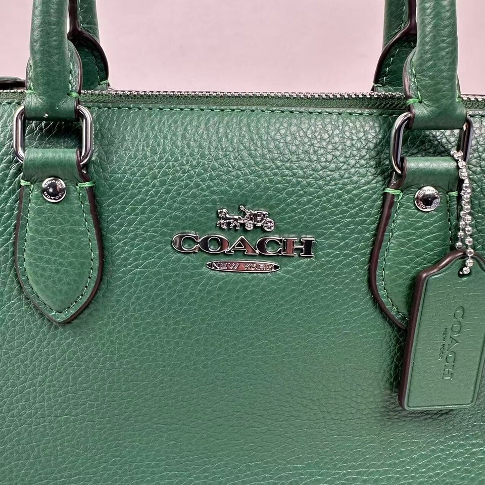 Coach Georgia Satchel Crossbody Handbag In Leather Shamrock Green CR156 ...