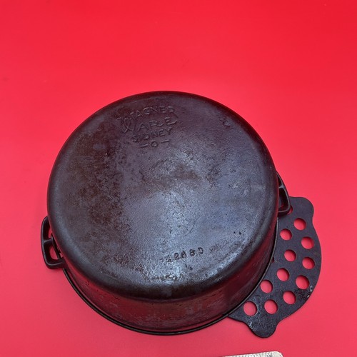 VTG Wagner Ware Cast Iron Dutch Oven Trivet 5 Quart Pot 268B Drip Drop ...