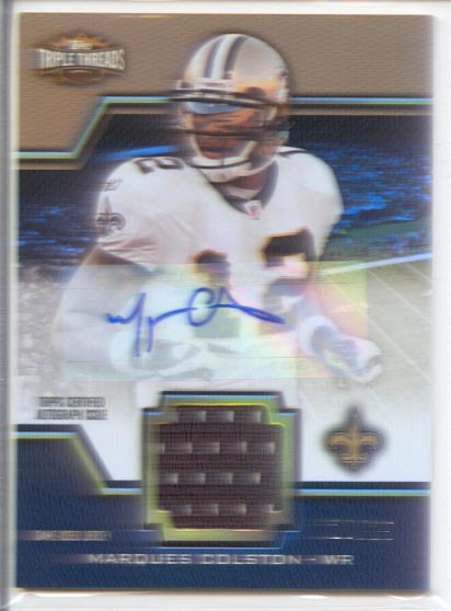 marques colston auto autograph jersey patch new orleans saints #/25 | eBay
