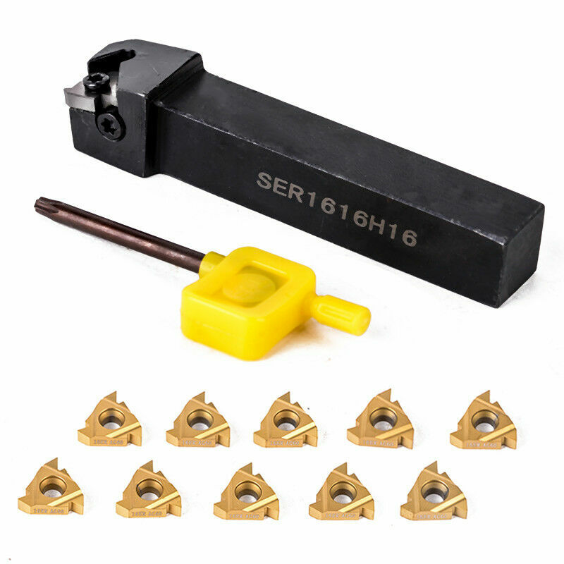 SER1616H16 16mm lathe Thread Turn Tool Holder +16ER AG60 BP010 carbide ...