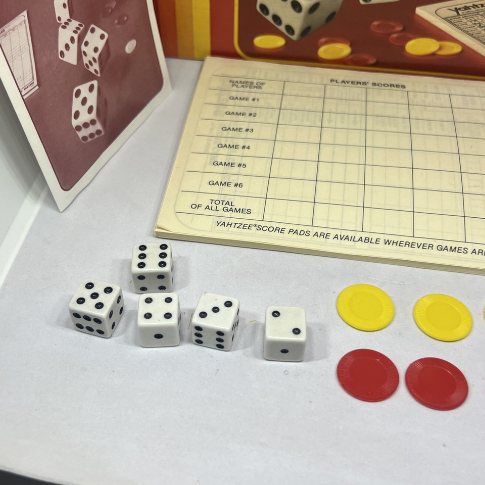 Vintage 1991 Yahtzee Milton Bradley Board Game Complete Set~ EXTRA ...