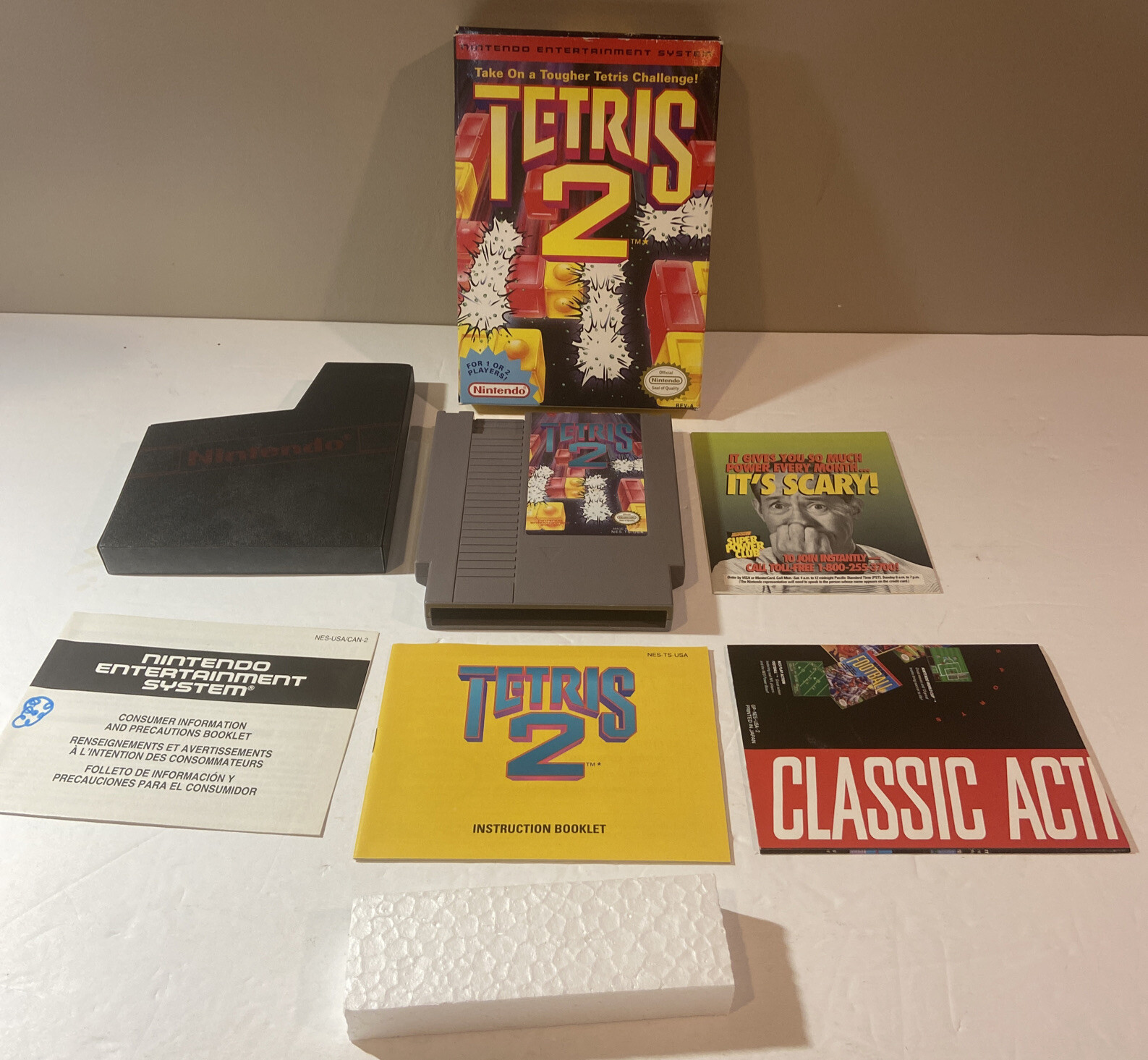Tetris 2 NES Nintendo Complete In Box CIB Authentic! Very Good ...