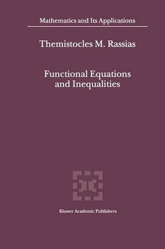 Functional Equations and Inequalities by Themistocles RASSIAS (English ...
