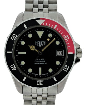 Heuer (Pre-Tag) 37mm Men's Professional 1000 Series Coke Bezel Watch ...