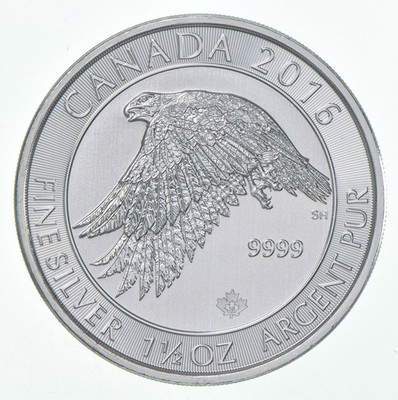 2016 Canada 8 Dollars Silver Snow Falcon 1.5 Oz 1 1/2 Oz Silver | eBay
