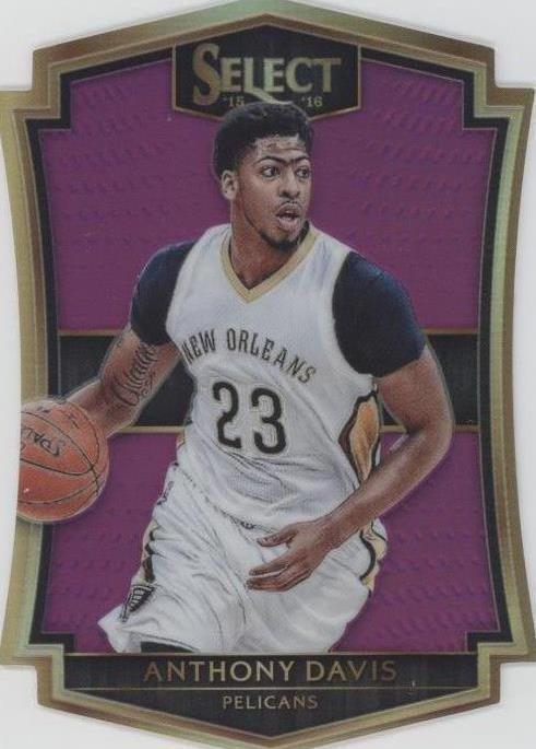2015-16 Panini Select - Premier Level Die-Cut Anthony Davis #101 Purple ...