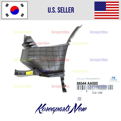 FRONT Bumper Duct Air Curtain Right PASSENGR ⭐OEM⭐ 1.6L Elantra HYBRID ...