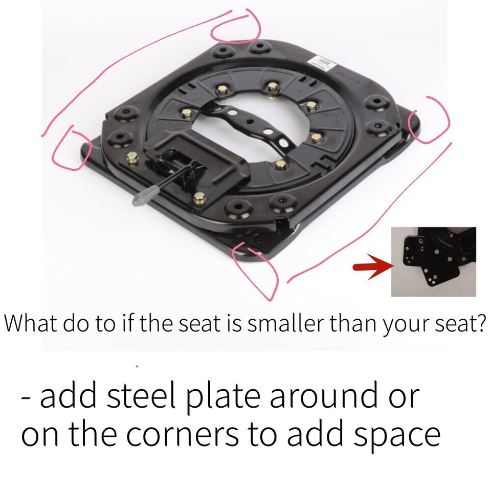 Seat Swivel Universal Motorhome Turntable Campervan BUS/BOAT/TRACTOR ...