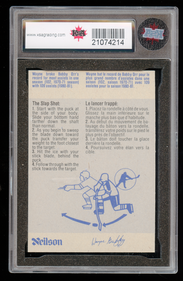 Wayne Gretzky 1982-83 Neilson's Gretzky #22 The Slap Shot Edmonton KSA ...