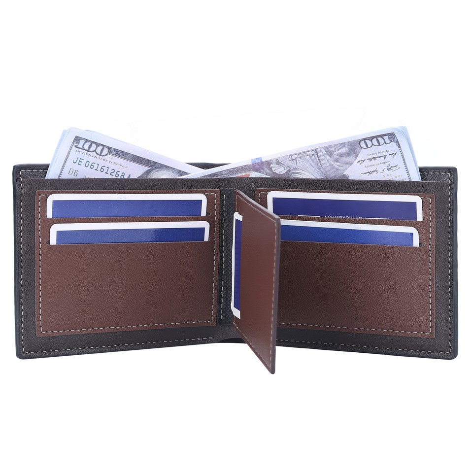 Stylish Men's Bifold Leather Wallet ID Credit Card Holder Billfold ...