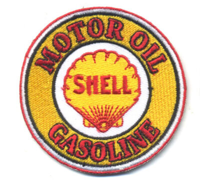 shell motor oil patch badge hot rod drag race gasoline station ...
