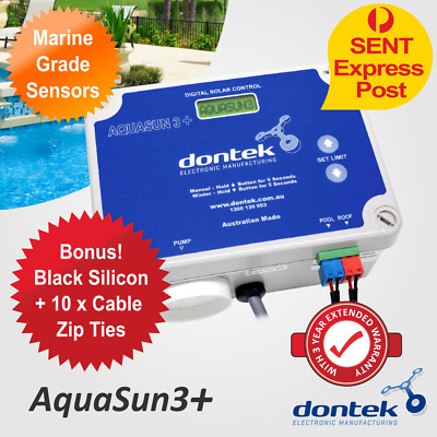SOLAR POOL HEATING SYSTEM PUMP DIGITAL CONTROLLER DONTEK AQUASUN 3 ...