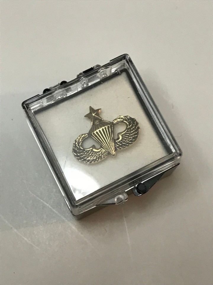 Paratrooper pin, parachuting pin, gold tone pin, military pin ...