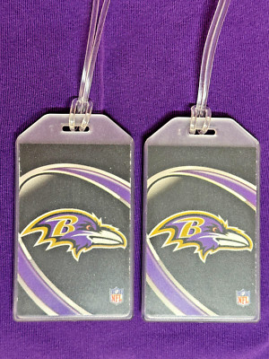 BALTIMORE RAVENS CUSTOM LUGGAGE TAGS SET OF 2 - PURPLE VORTEX - 2024 ...