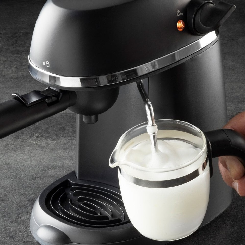 Daewoo Flava 3.5 Bar Compact Espresso Coffee Machine with Steam Wand ...