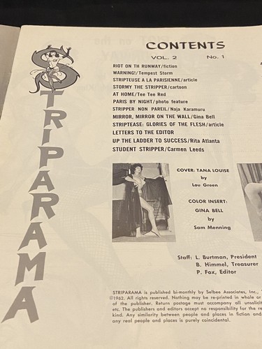 RARE 1960’s STRIPARAMA (BETTIE PAGE PUBL) STANTON MAGAZINE PIN-UPS ...