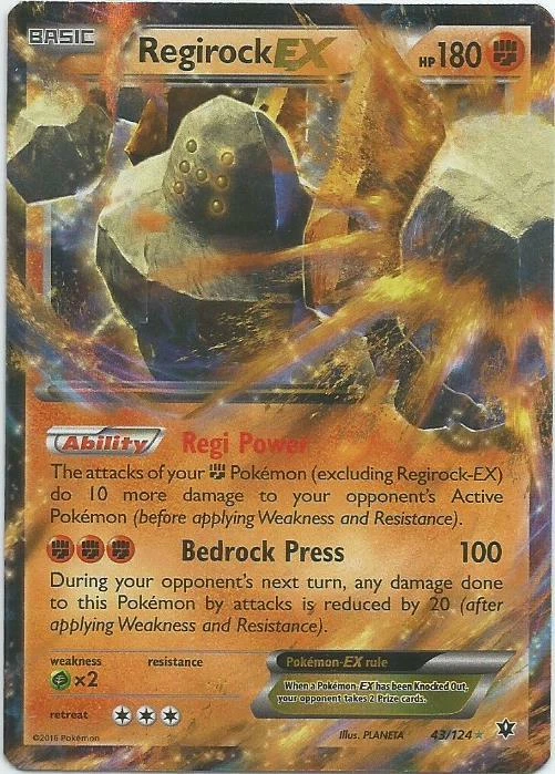 Regirock Ex Pokemon Card