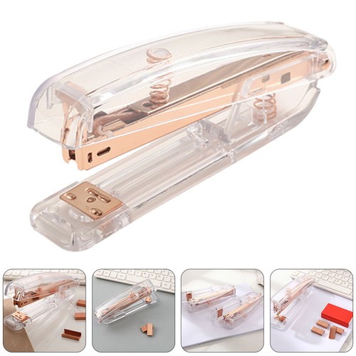Rose Gold Stapler Office Student Stapling Tool File Binding Machine ...