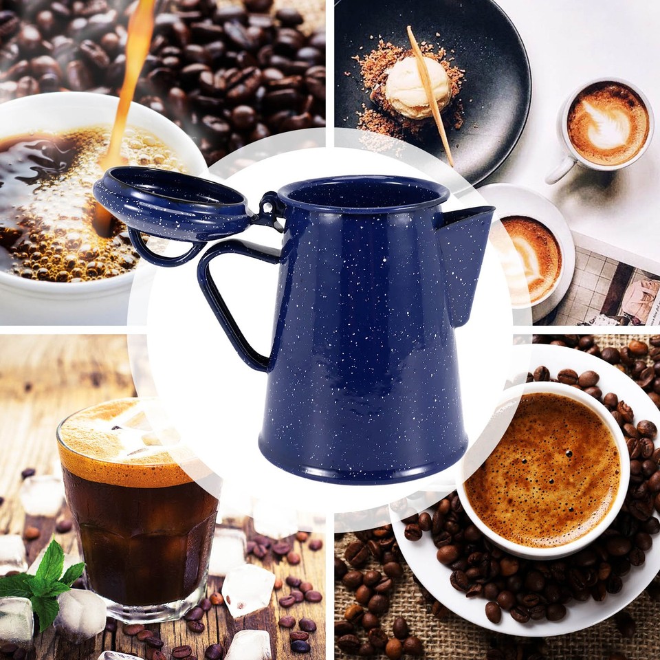 1.2L Enamel Coffee Pot Hand Tea Water Kettle Teapot Decor7177 | eBay UK