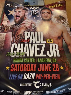 Promotional Poster Jake Paul Vs Julio Cesar Chavez Jr | eBay