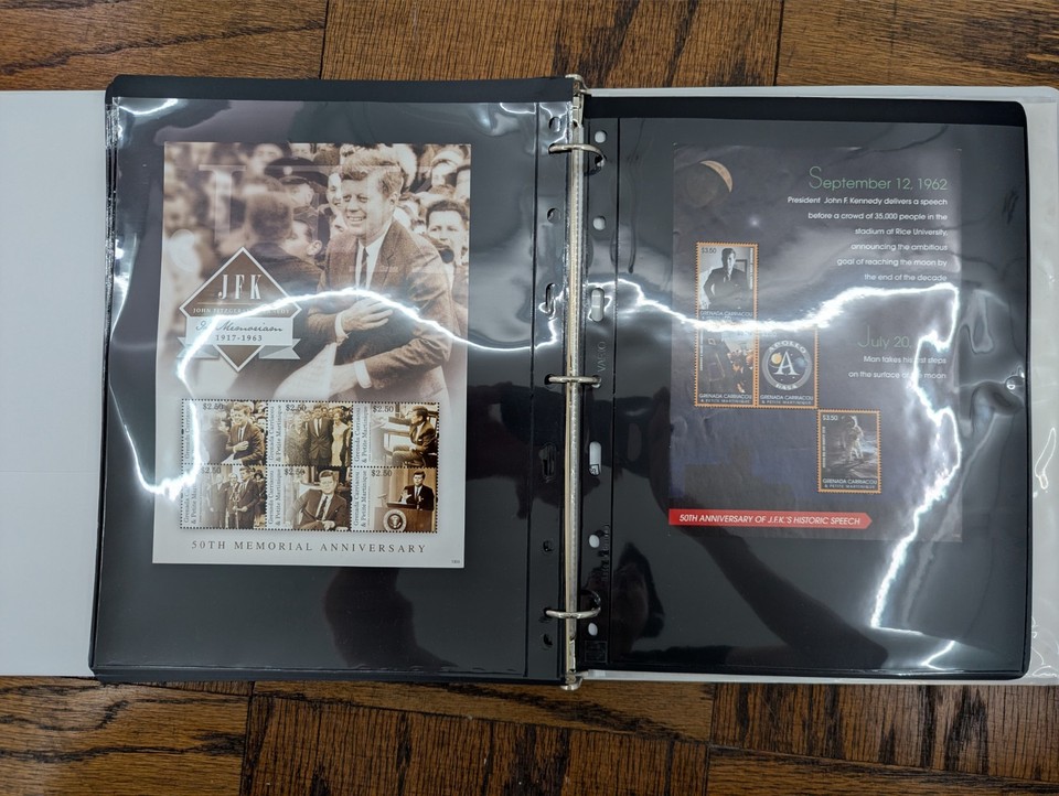 (Lot of 769 Stamps) John F Kennedy JFK Postage Stamp Collection Album ...