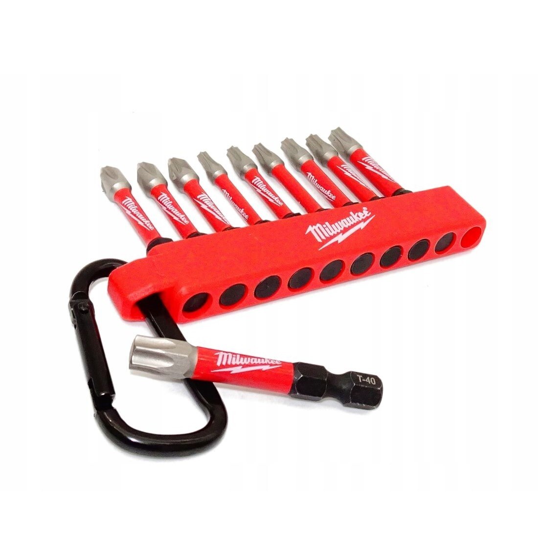 Milwaukee Screwdriver Bits Shockwave Carabiner Bit Holder KeyRing Mixed ...