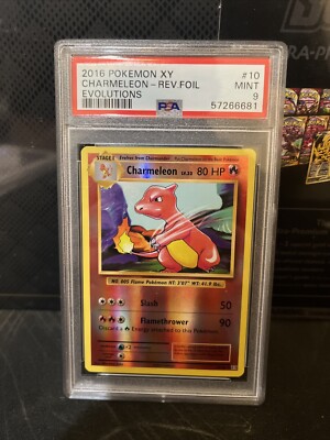 2016 Pokemon TCG XY Evolutions #10 Charmeleon Rev Foil Reverse Holo PSA ...