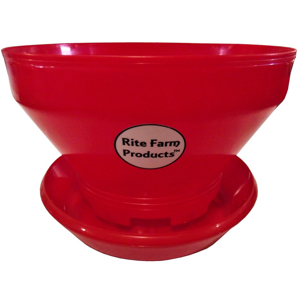 2-PK RITE FARM PRODUCTS TURBO PRO 10# CAPACITY BABY CHICK FEEDER ...