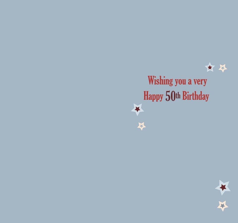 50th Happy Birthday Card 50 Today Congratulations Rosette Design | eBay UK