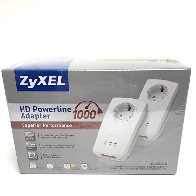 NEW! ZyXEL HD Powerline Adapter 1000 PLA5256 | eBay