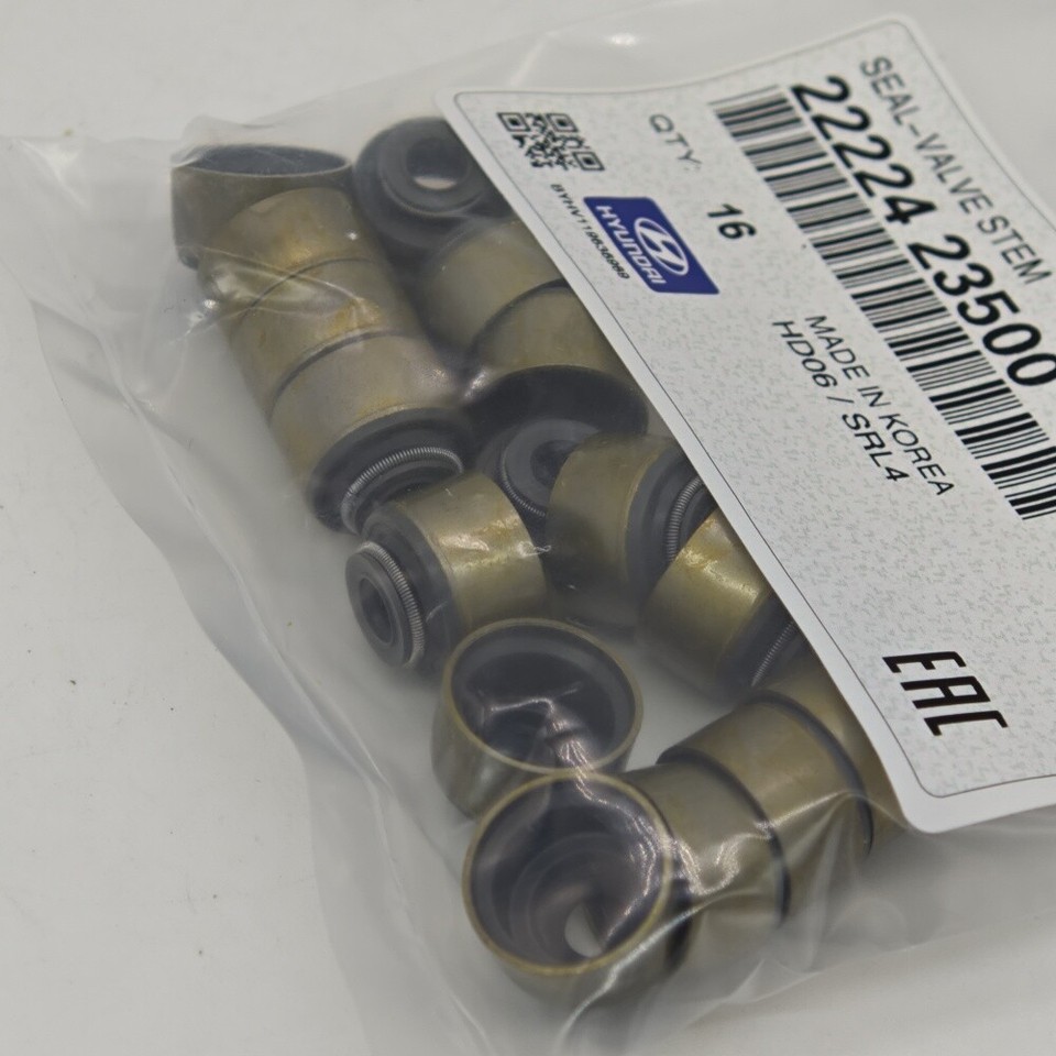 16PCS Viton Valve Stem Seals fits for 93-12 Hyundai 01-11 Kia OEM 22224 ...