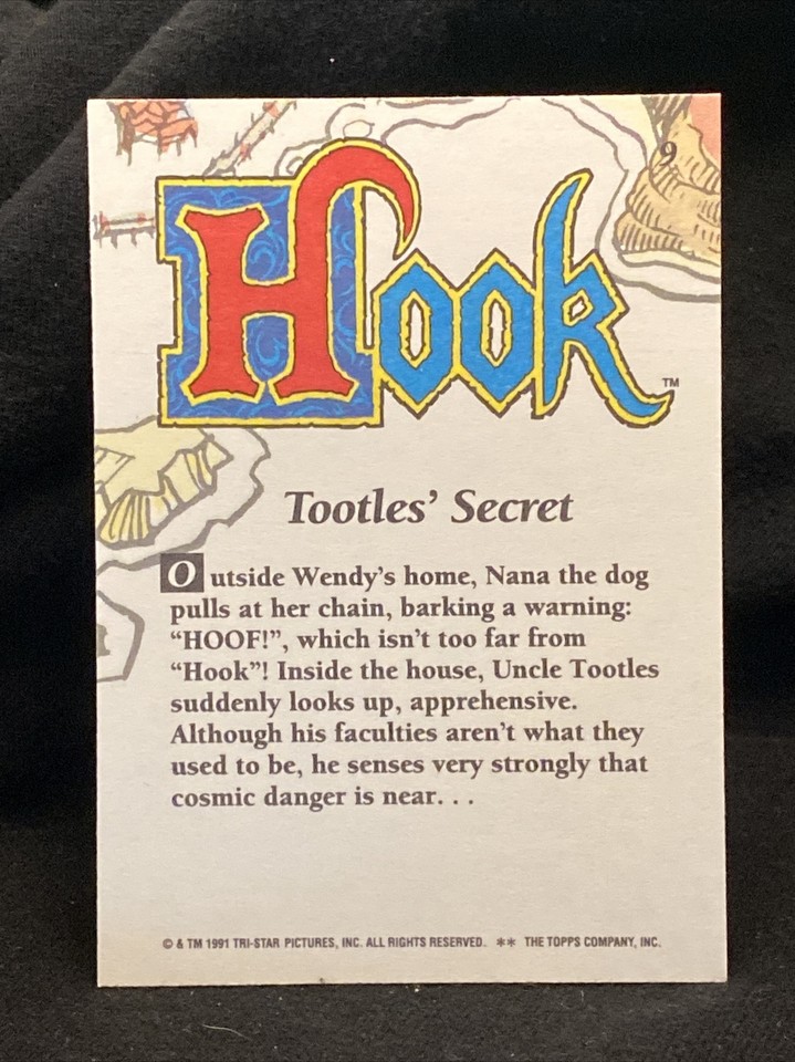 1991 Topps Hook Peter Pan Movie Cards 9 Tootles’ Secret | eBay