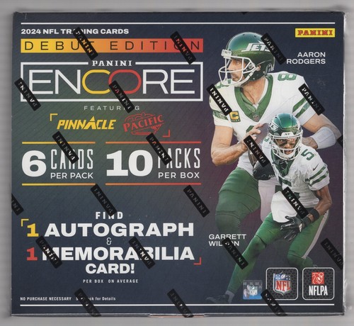 2024 PANINI ENCORE DEBUT FOOTBALL FACTORY SEALED HOBBY BOX **1 AUTO + 1 ...