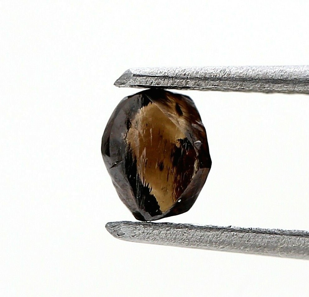 TINY UNCUT DIAMOND 0.33TCW FIRE BROWN SPARKLING NATURAL IRREGULAR SHAPE ...