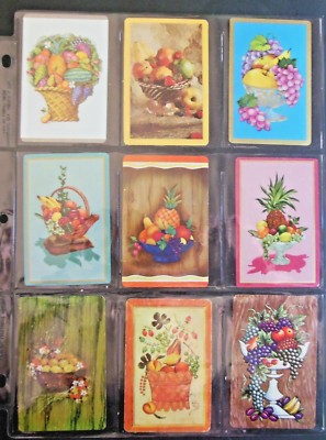 9 Vintage Swap Playing Cards-Fruit in Bowls-Fruit Bowls-Pineapple ...