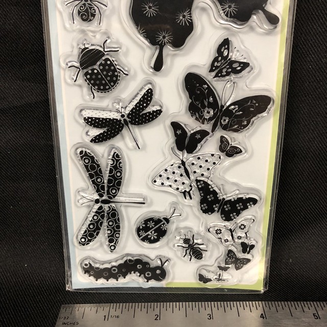 Patterned Bugs Clear STAMPS 97626 Inkadinkado 10 PC Set for sale online ...