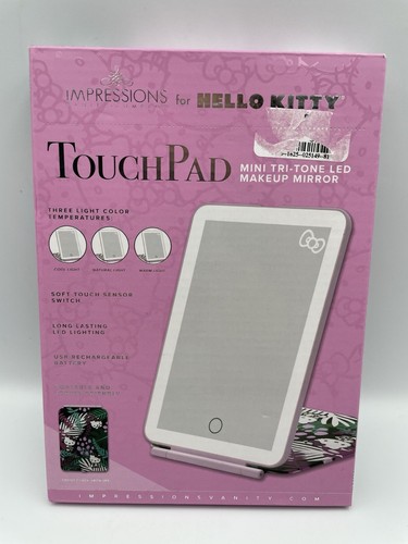IMPRESSIONS HELLO KITTY TOUCH PAD MINI TRI-TONE LED MAKEUP MIRROR | eBay