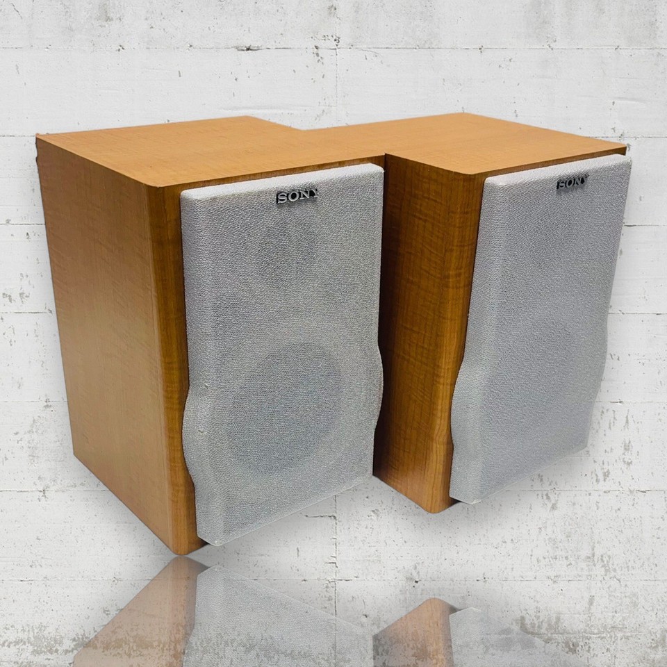 Genuine Sony SS-CEP707 Bookshelf Speakers Simulate Wood Case Set Of 2 ...
